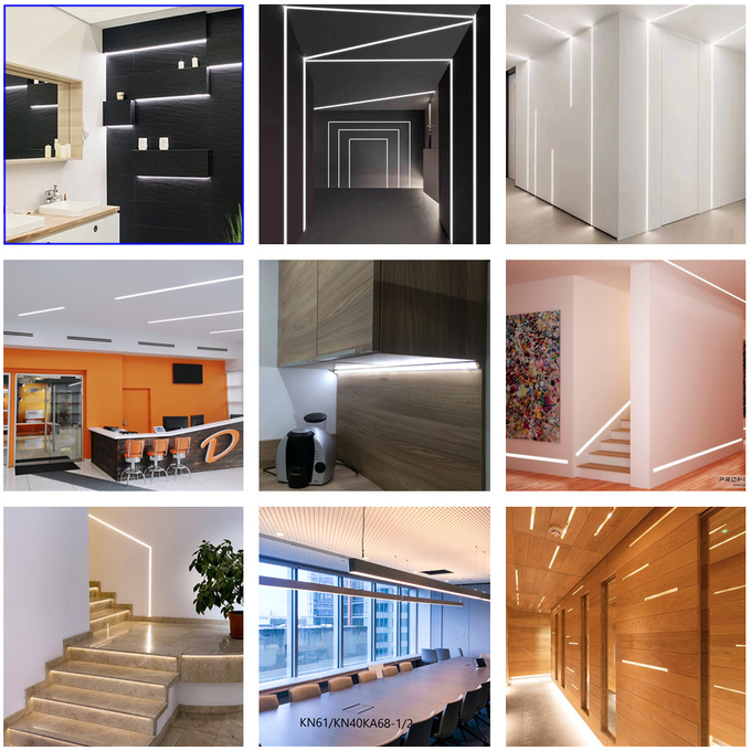 Tavan LED Işık Şeritleri Alüminyum Kanal İçin Gömme Alçıpan Alçı Alçı ...